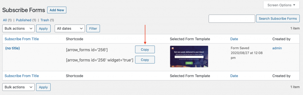 How to add your subscribe form widget on every page - Premio