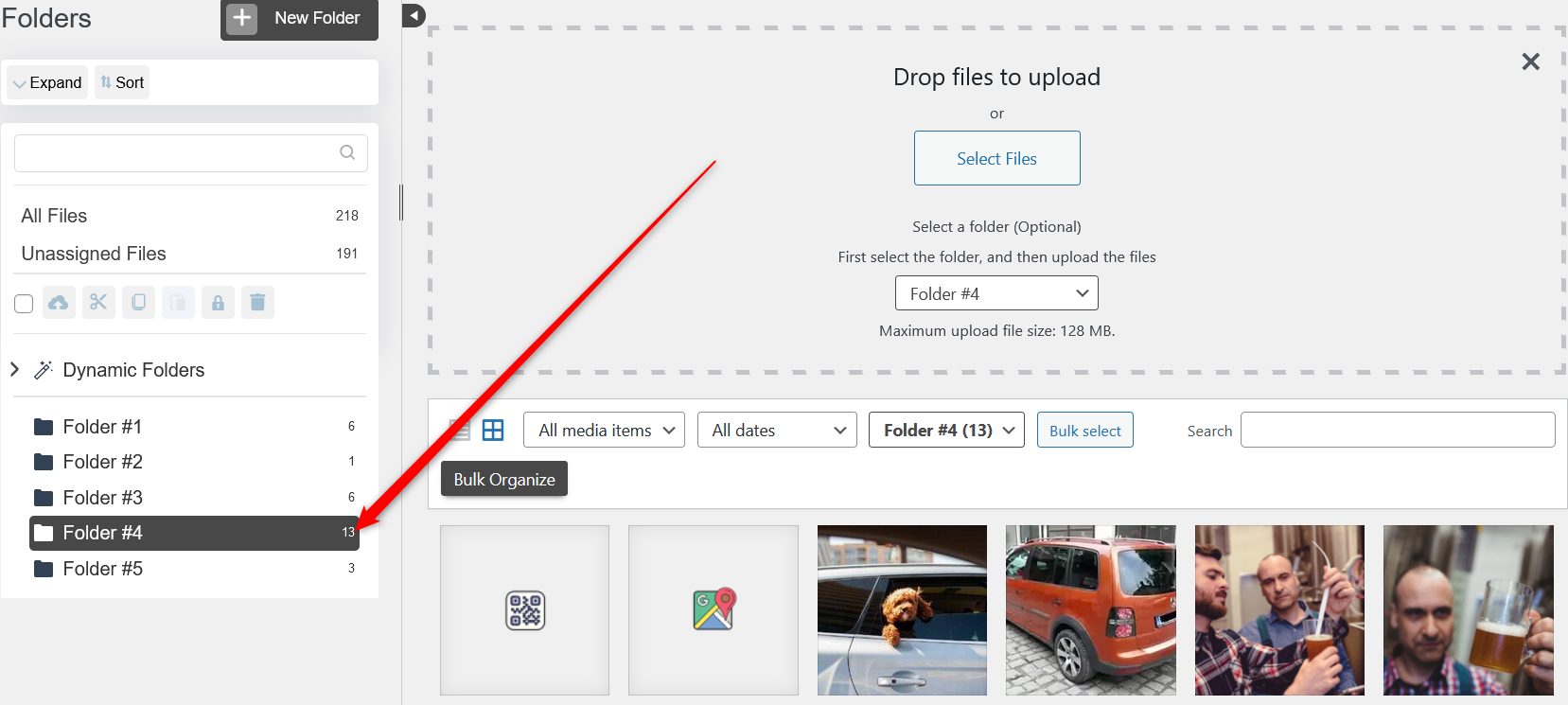 How do I upload images directly to a specific folder? - Premio