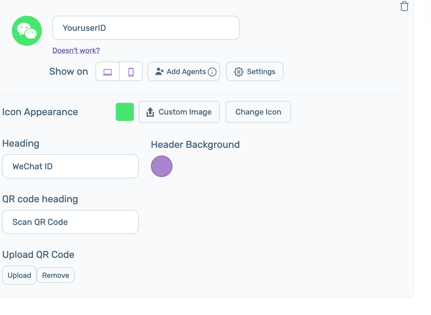 Chaty 위젯에 WeChat 채널을 추가하는 방법 - Premio