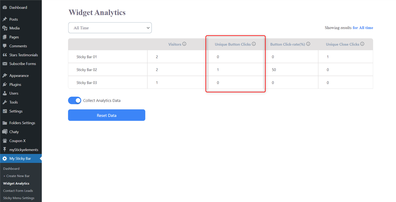 How does the Widget Analytics work - Premio