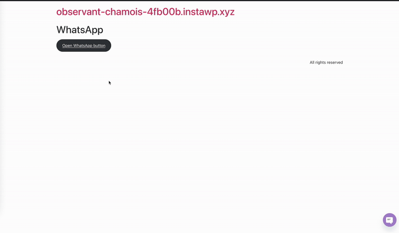 How to launch the Chaty WhatsApp popup using JavaScript - Premio